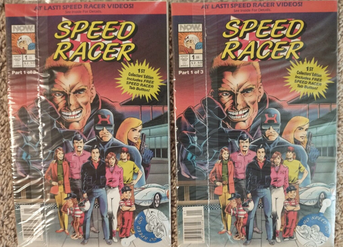 SPEED RACER #1 Vintage 1992 SEALED Comic Books w/ Button NOW Comics | eBay