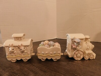 Lenox Porcelain Easter Train Set of 3 Figurines Bunnies Eggs New #3 | eBay
