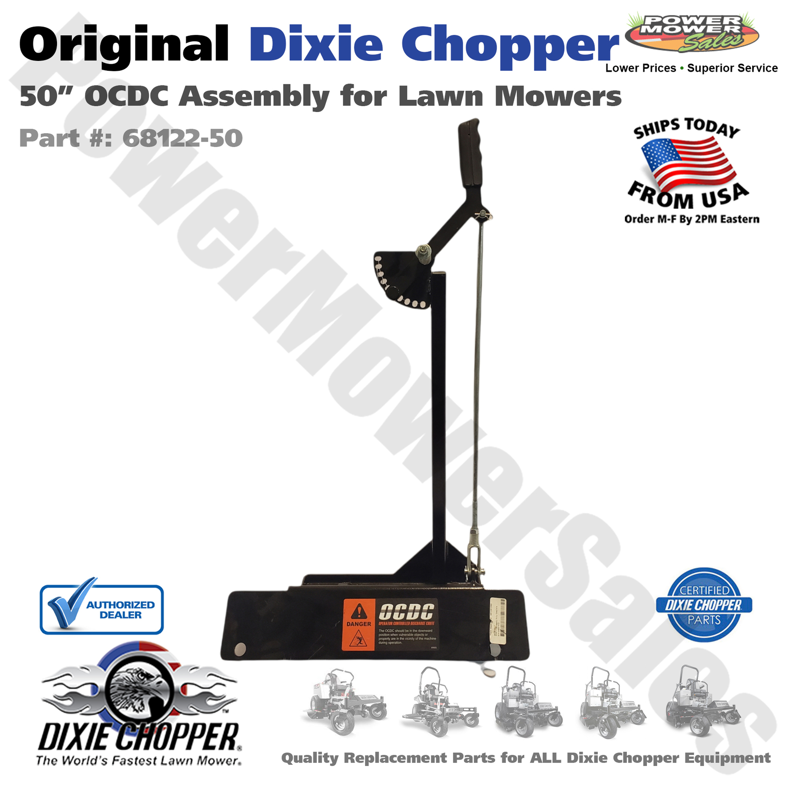 Dixie Chopper 50" Heavy Duty Complete OCDC Assembly for Lawn Mowers ...