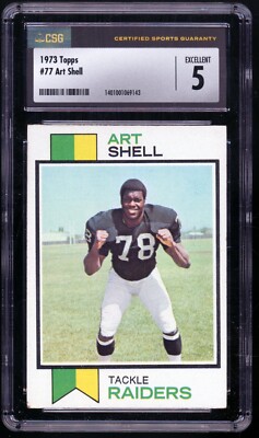 ART SHELL 1973 Topps #77 Oakland Raiders Hall of Fame HOF Rookie RC CSG ...