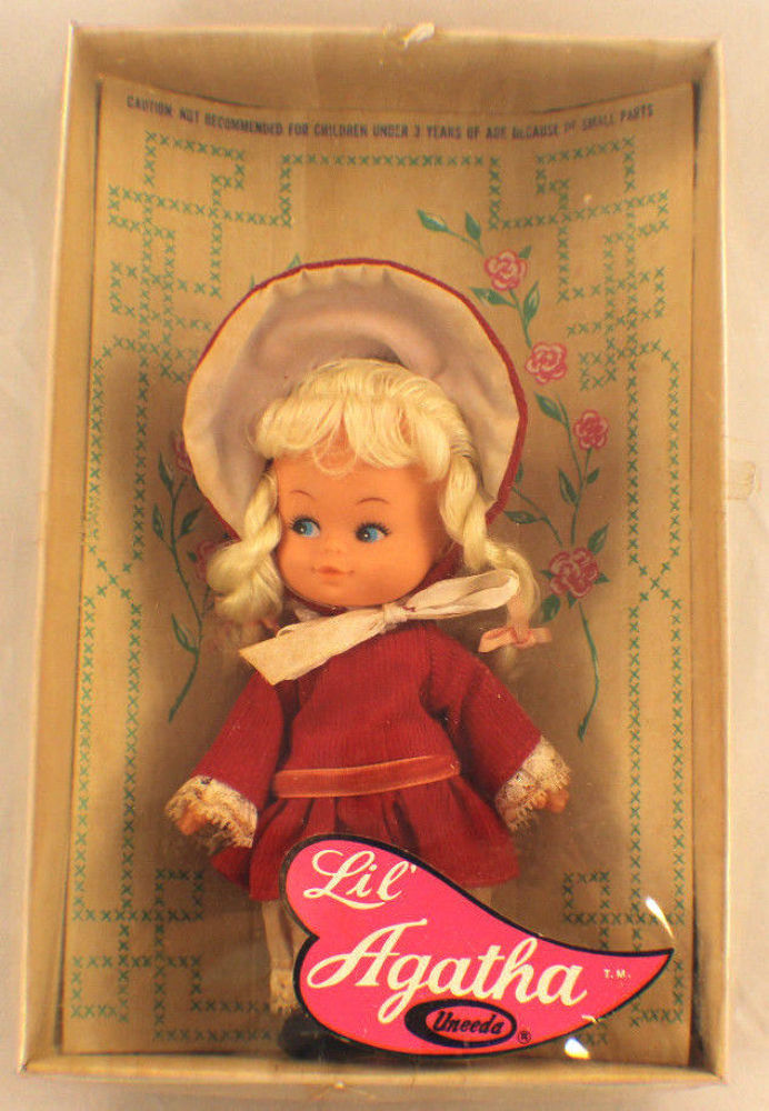 Vintage Uneeda Doll Mib Lil Agatha-Hong Kong Early Americana Collection ...