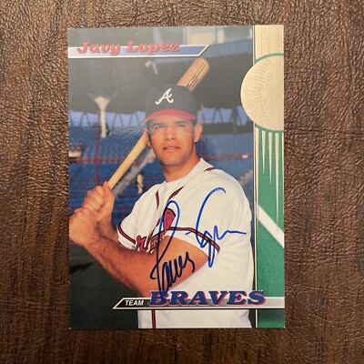 JAVY JAVIER LOPEZ 1993 TOPPS STADIUM CLUB AUTOGRAPHED SIGNED AUTO 27 ...