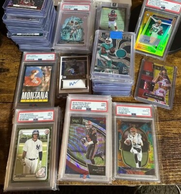 HOT PACK SPORTS CARD LOT NBA NFL MLB 1 RPA 1 AUTO 1 MEM 1 GRADED CARD ...