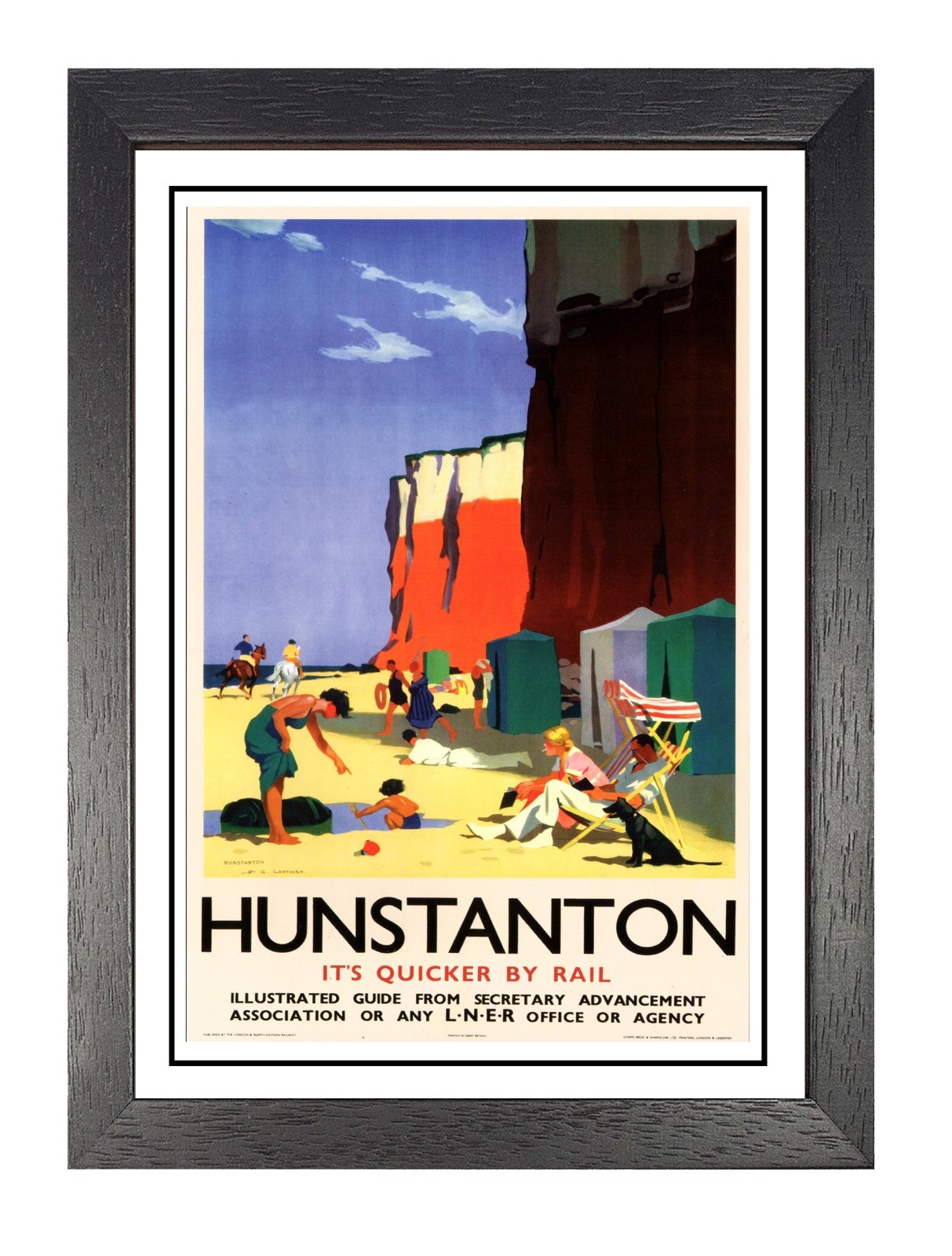 Hunstanton 3 British Railway Vintage Norfolk Coast Print Old Advert ...