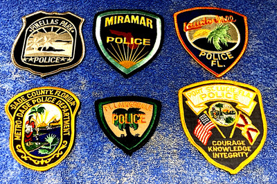 Florida Police Patch LOT Patches Pinellas Park Subdued SWAT Miramar ...