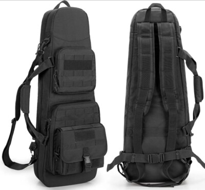 32" Soft Tactical Double Rifle Case Backpack Padded Gun Bag for Hunting ...