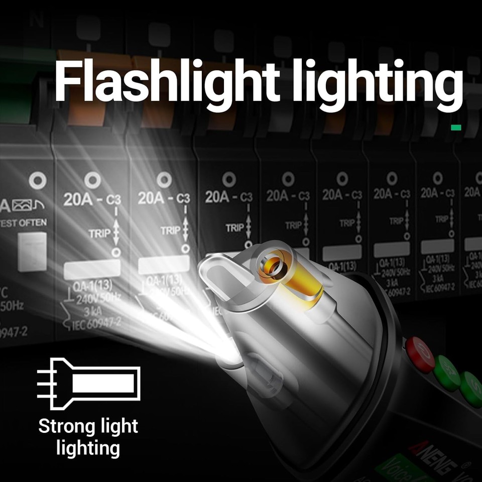 Voltage Detector Non-Contact AC Electrical Tester Pen Sensitivity 12 ...