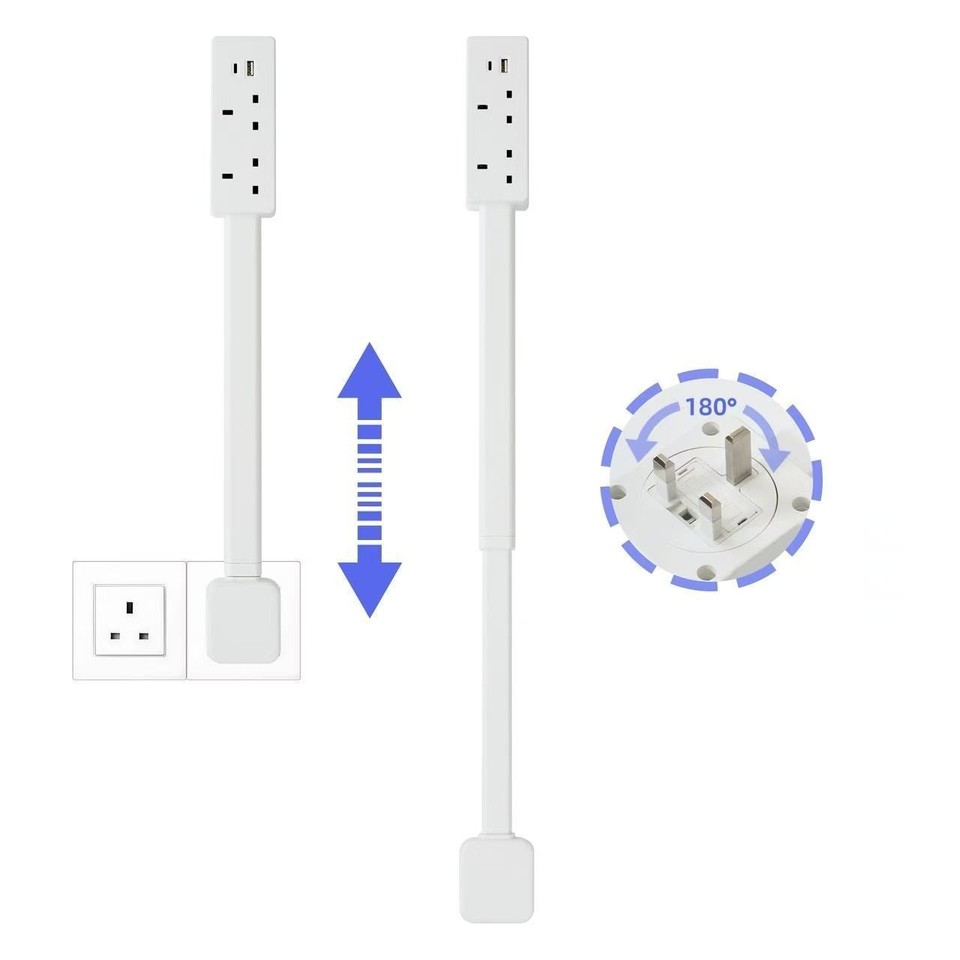Electrical Outlet Extender Stick - Power Socket Expander Rotates 180 ...