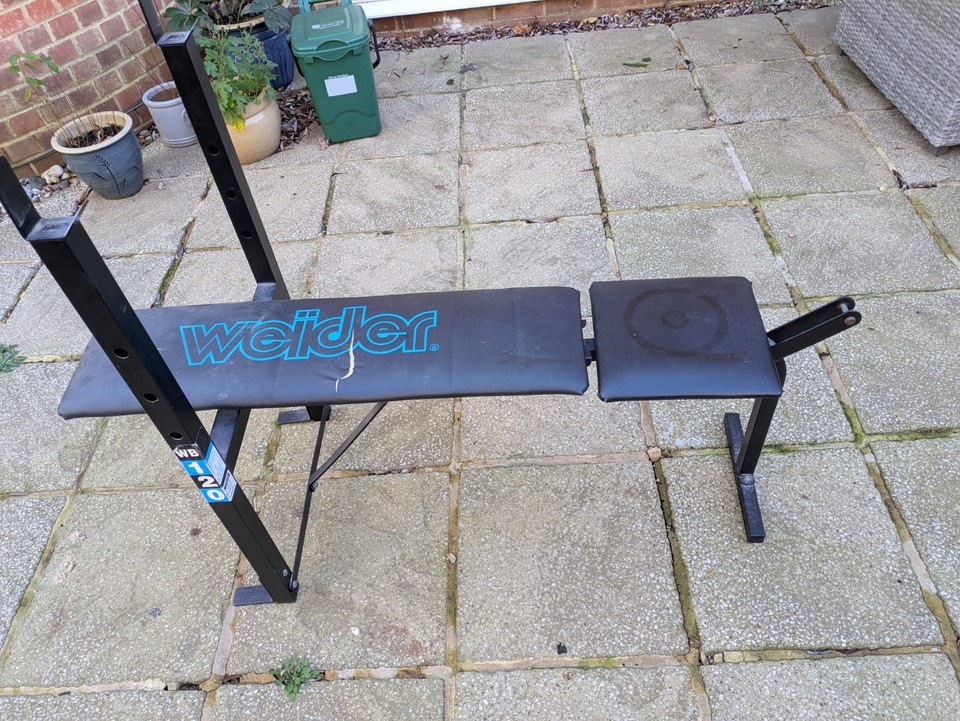 Weider Weights Bench With Incline And Leg Curl Extension | eBay UK