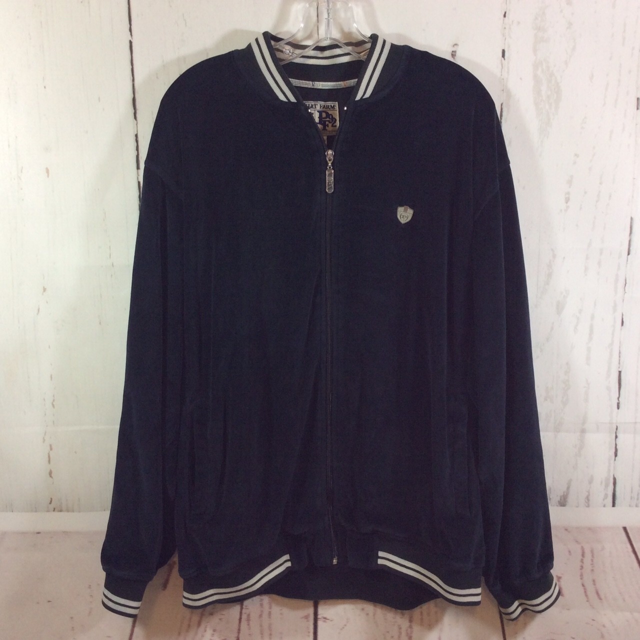 Phat Farm Vintage 90s Velour Track Jacket Mens L Hip … - Gem