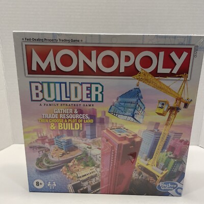 Monopoly Builder Board Game, Board Games for Kids and Adults, Strategy ...