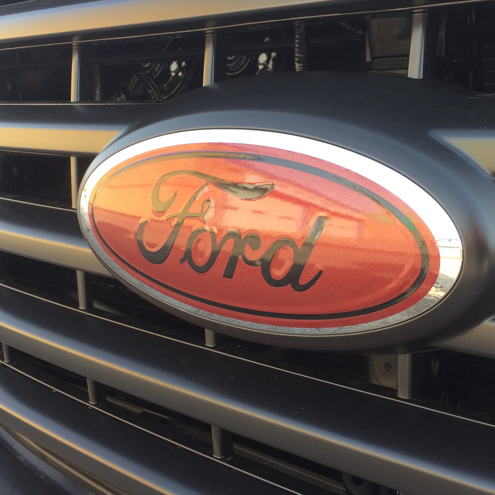 ford oval emblem RUBY RED METALLIC STICKER / DECALS OVERLAYS Fits 2019 ...