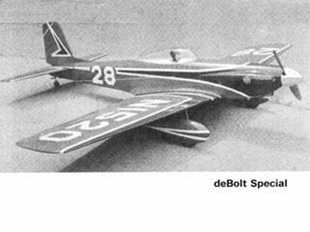 DeBolt Special .40 50" Wingspan RC Model Airplane Printed Plans ...