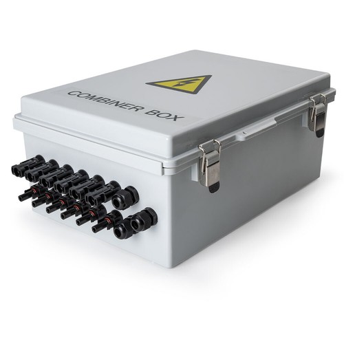 6 String Solar PV Combiner Box Junction Box 15A DC fuse 63A DC Circuit ...
