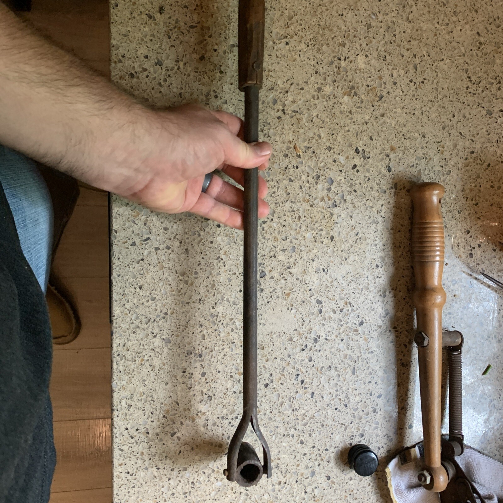 Vtg Very Old Iron Lead Dipper Ladle Melting Pot Bullets Antique ...