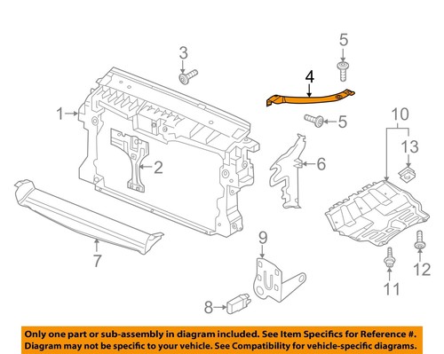 VW VOLKSWAGEN OEM Tiguan Radiator Core Support-Upper Tie Bar Left ...