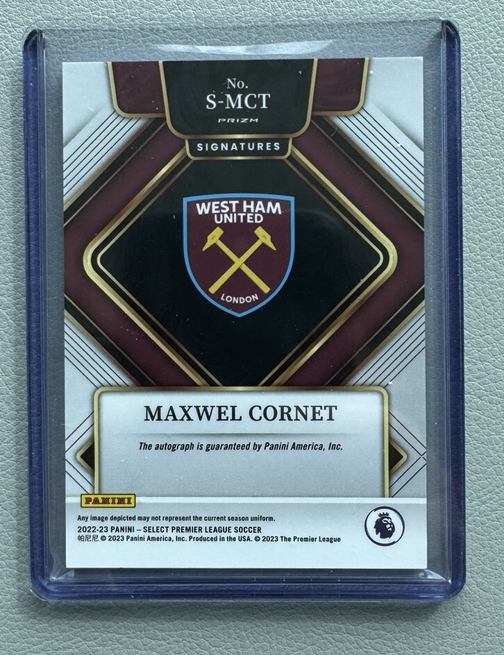 2022-23 SELECT PREMIER LEAGUE MAXWEL CORNET SIGNATURES AUTO SILVER #S ...