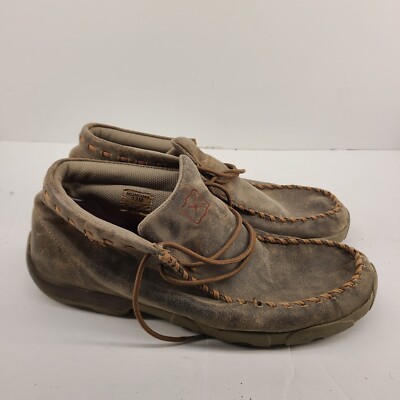 B40 Twisted X Shoes Mens 13 Driving Mocs Casual MDM0003 Brown Leather ...