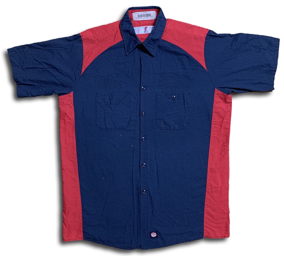 Red Kap Auto Mechanic Technician Two Tone Shirts MotorSport Work ...