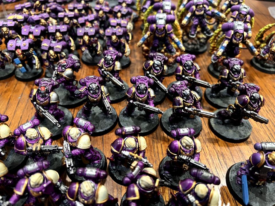 Beautiful Purple Warhammer 40k Painted Army - Tabletop Ready - Lots of ...