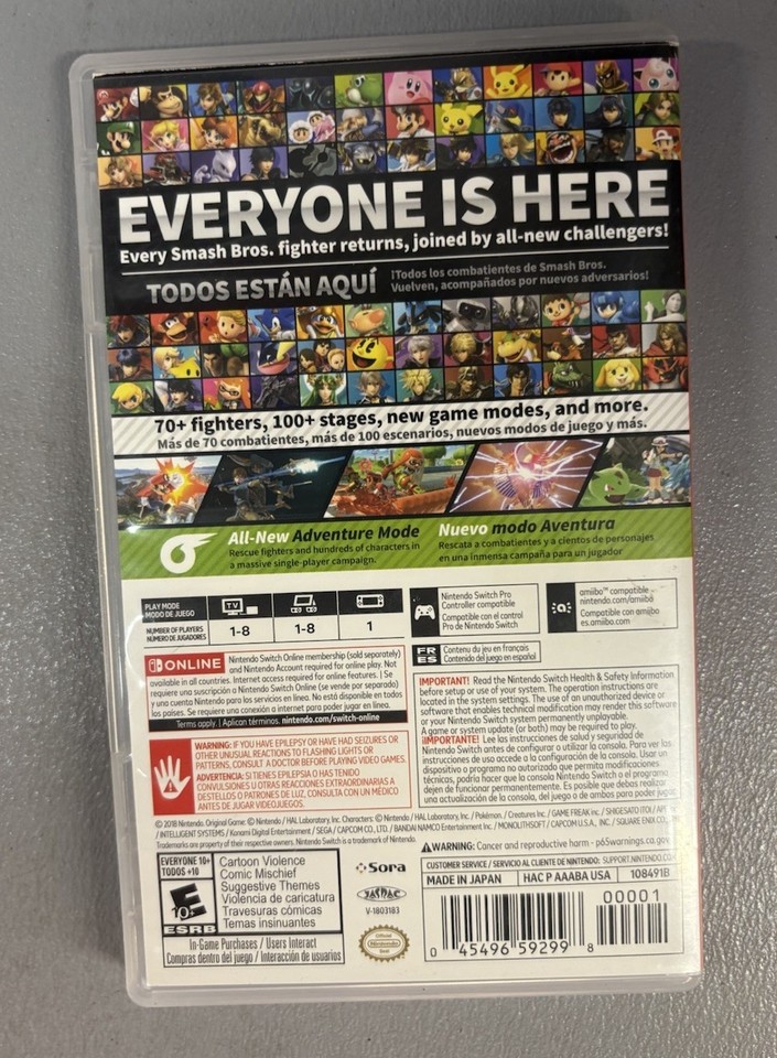 Super Smash Bros. Ultimate (Nintendo Switch) 9784549642280| eBay