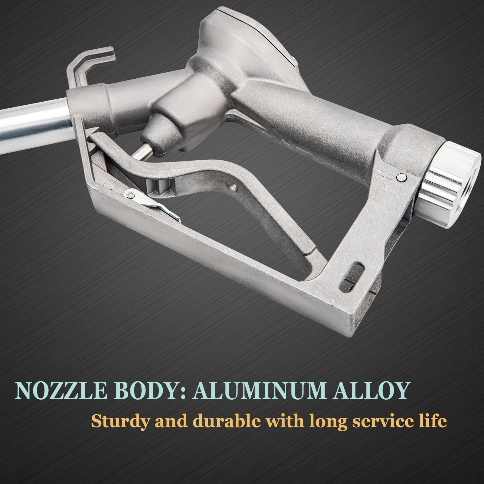 Fuel Nozzle 3/4", Gas Pump/Tank Nozzle with Hook and Swivel for Diesel ...
