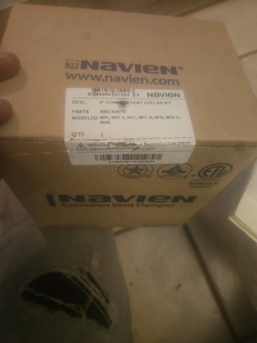 Navien 30014367B Common Vent Damper Kit New Fast Shipping 884954310923 ...