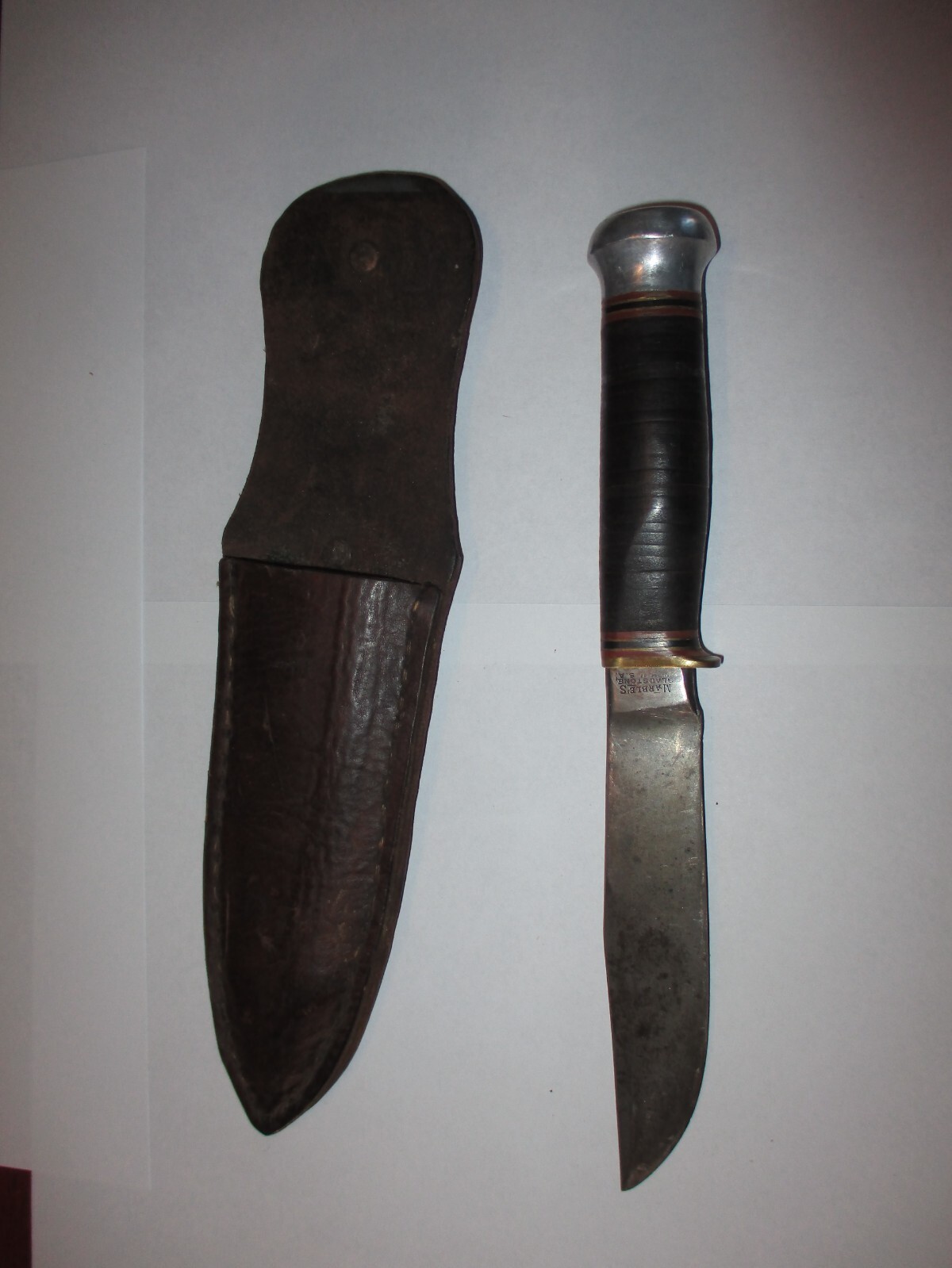 Vtg Marble's Gladstone Knife 4.75 Blade Pommel W/Sheath Michigan USA | eBay