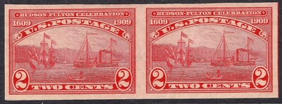 #373 SUPERB MNH OG-Steamship-Imperforated Horizontal PAIR! (REM #373-4 ...