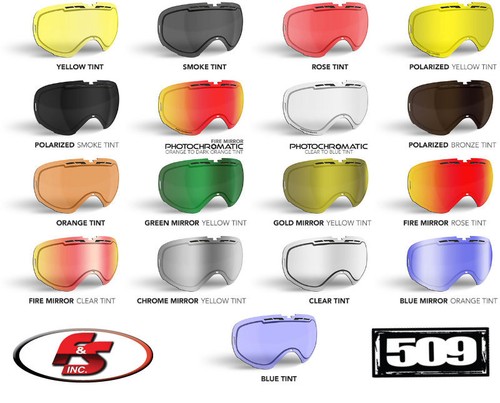 New 2020 509 Revolver Snowmobile Goggle Standard Lenses Polarized ...