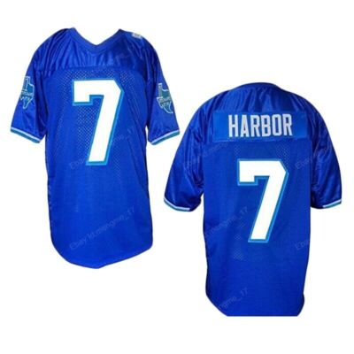 Custom Movie West Canaan Coyotes Varsity Lance Harbor #7 Jersey Sewn S ...