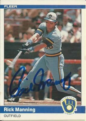 Rick Manning Autographed Collectible Card FLEER 1984 #205 | eBay