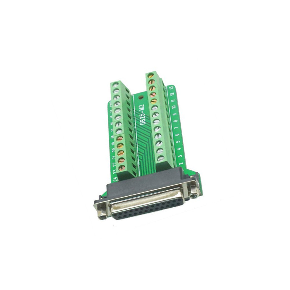 1PCS DB25 Female 25Pin Plug Breakout PCB Board Terminals D-SUB ...