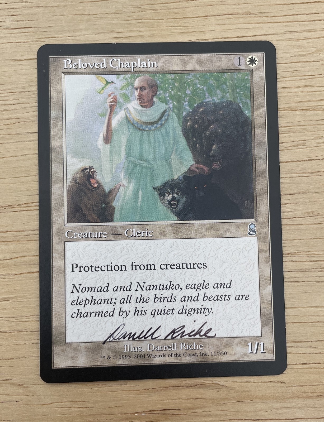 VTG 2001 MTG Beloved Chaplain Odyssey 11/350 NM English Cleric Foil ...