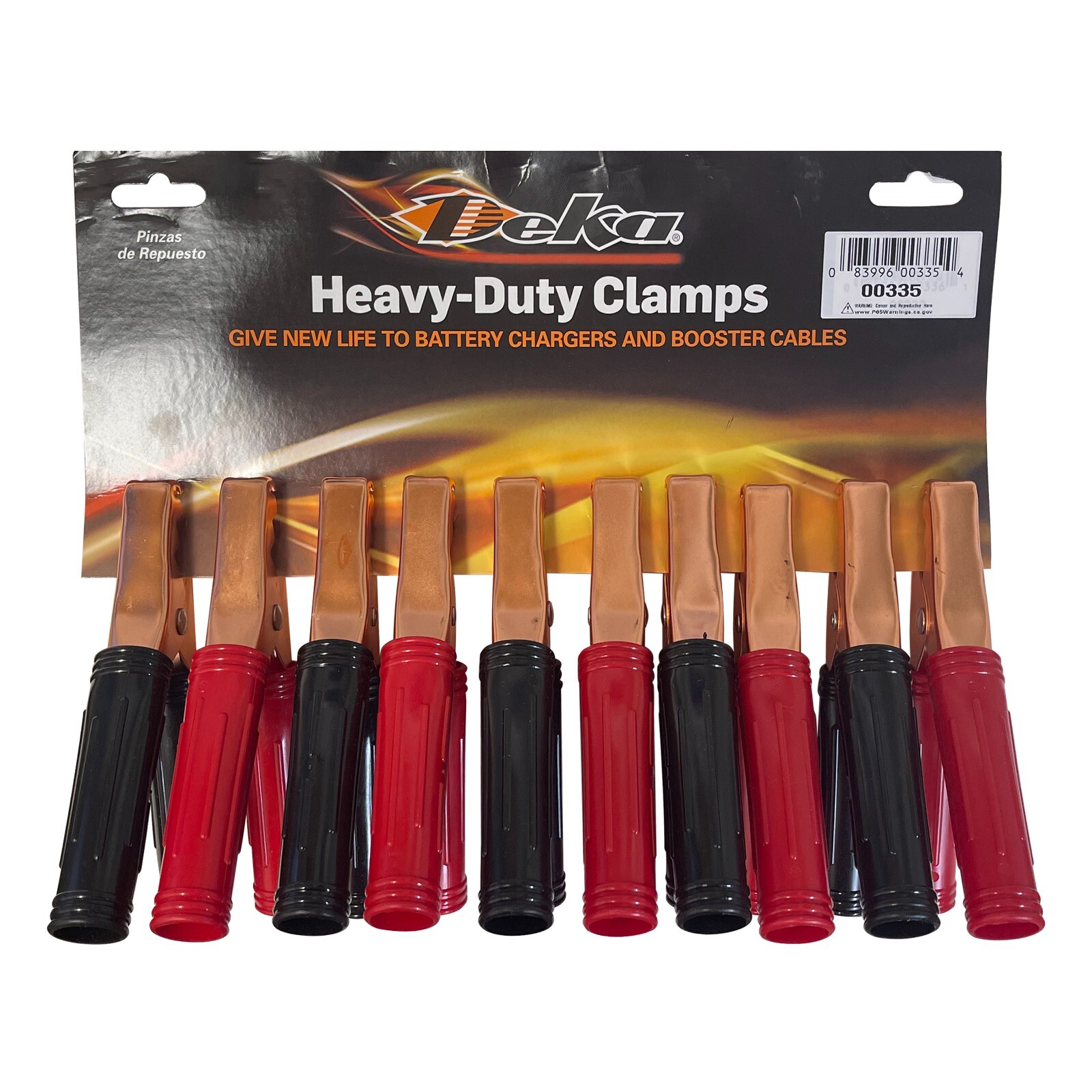 Deka East Penn 00335 Heavy Duty Clamps for Battery Jumper Cable 200C ...