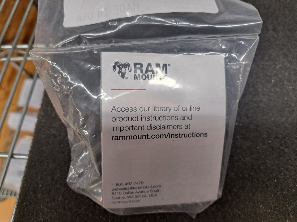 New, RAM Mounts, RAM-202U-225, RAM Ball 2 x 2.25 inch Plate w/ 1.5 ...