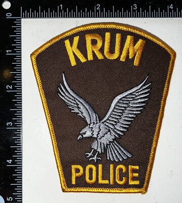 VINTAGE OBSOLETE Krum Texas TX Police Patch | eBay