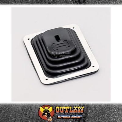 HURST SHIFTER BOOT & CHROME TRIM PLATE WITH SCREWS 5.25" X 6.5 ...