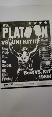 Flyer SUNSOFT VS.PLATOON Arcade Video Game advertisement original see ...