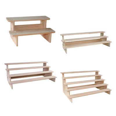 Wood Display Riser Stand Showcase Fixtures Desktop Jewelry Rack ...