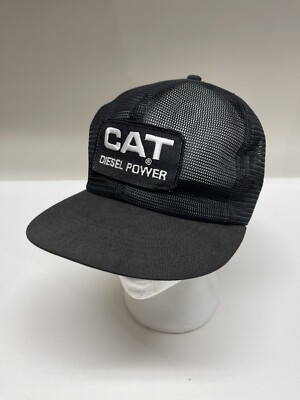 Vtg CAT Diesel Power Trucker Hat Full Mesh Cap Patch K-PRODUCTS USA ...
