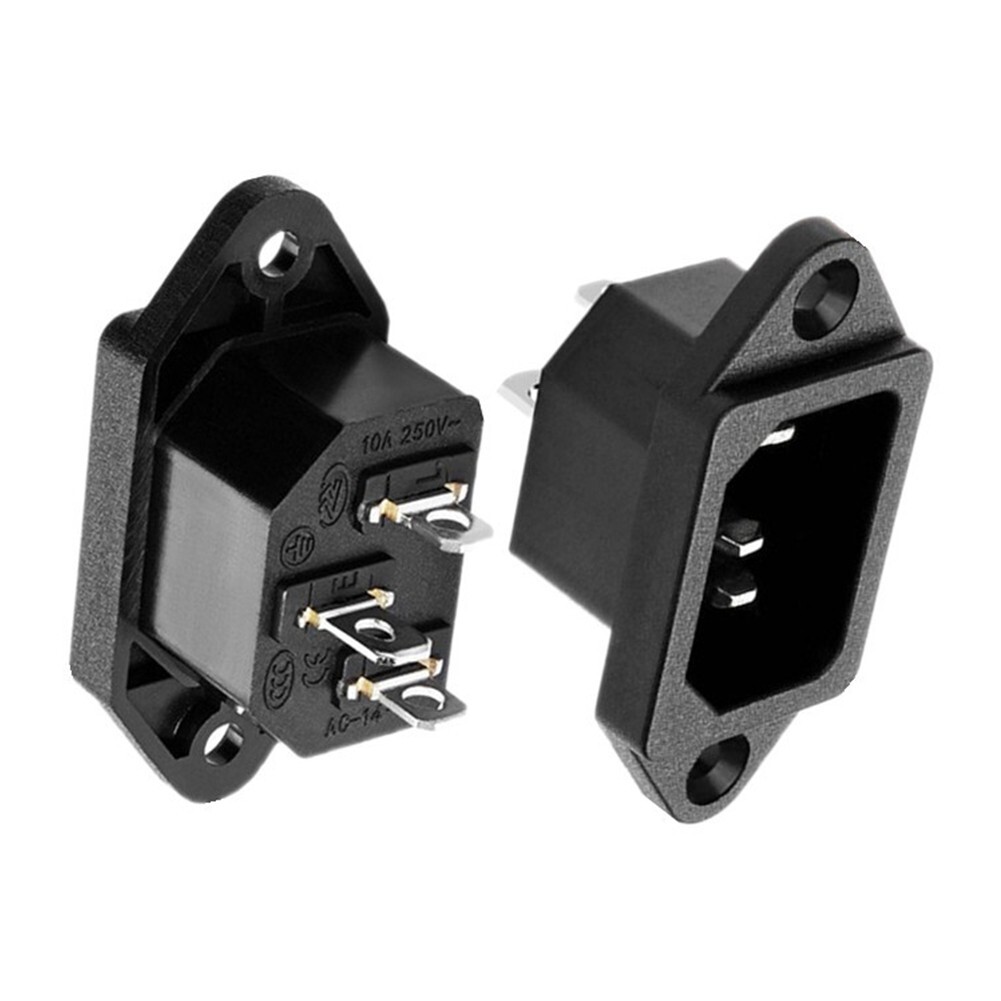 1* 250V 10A Charging Built-in Plug Socket 3pin AC-04 Power Male Female ...
