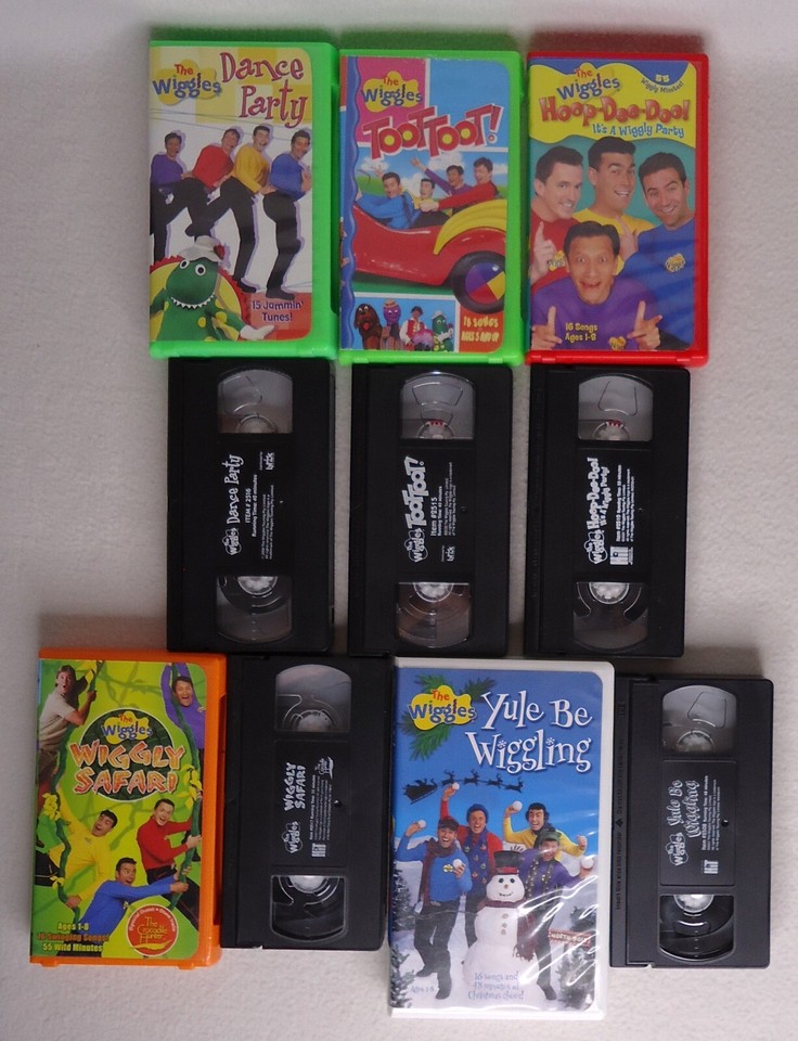 The Wiggles VHS Lot of 5 Safari Yule Hoop Dee Doo Toot Dance Party | eBay