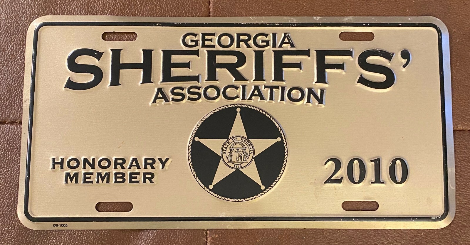 2010 GEORGIA SHERIFFS' ASSOCIATION HONORARY MEMBER BOOSTER License ...