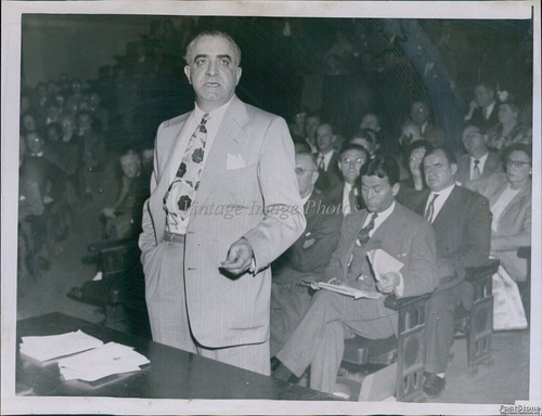 1950 John J Del Monte Comm'R Of Labor & Industries Speaks Politics 6X8 Photo | eBay