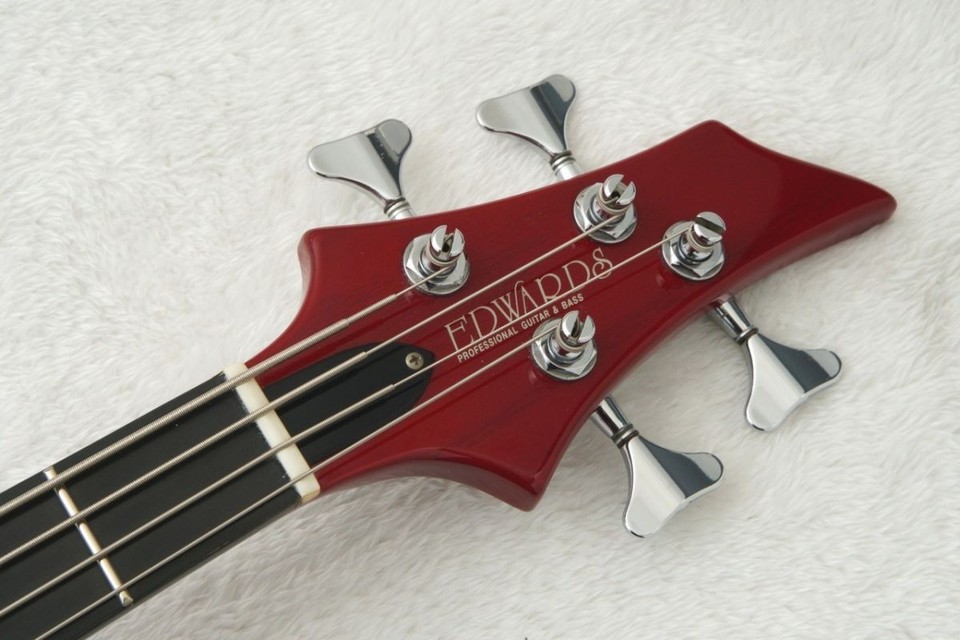 EDWARDS Forest Bass Used Ebony fingerboard See Thru Red w/Gig case | eBay
