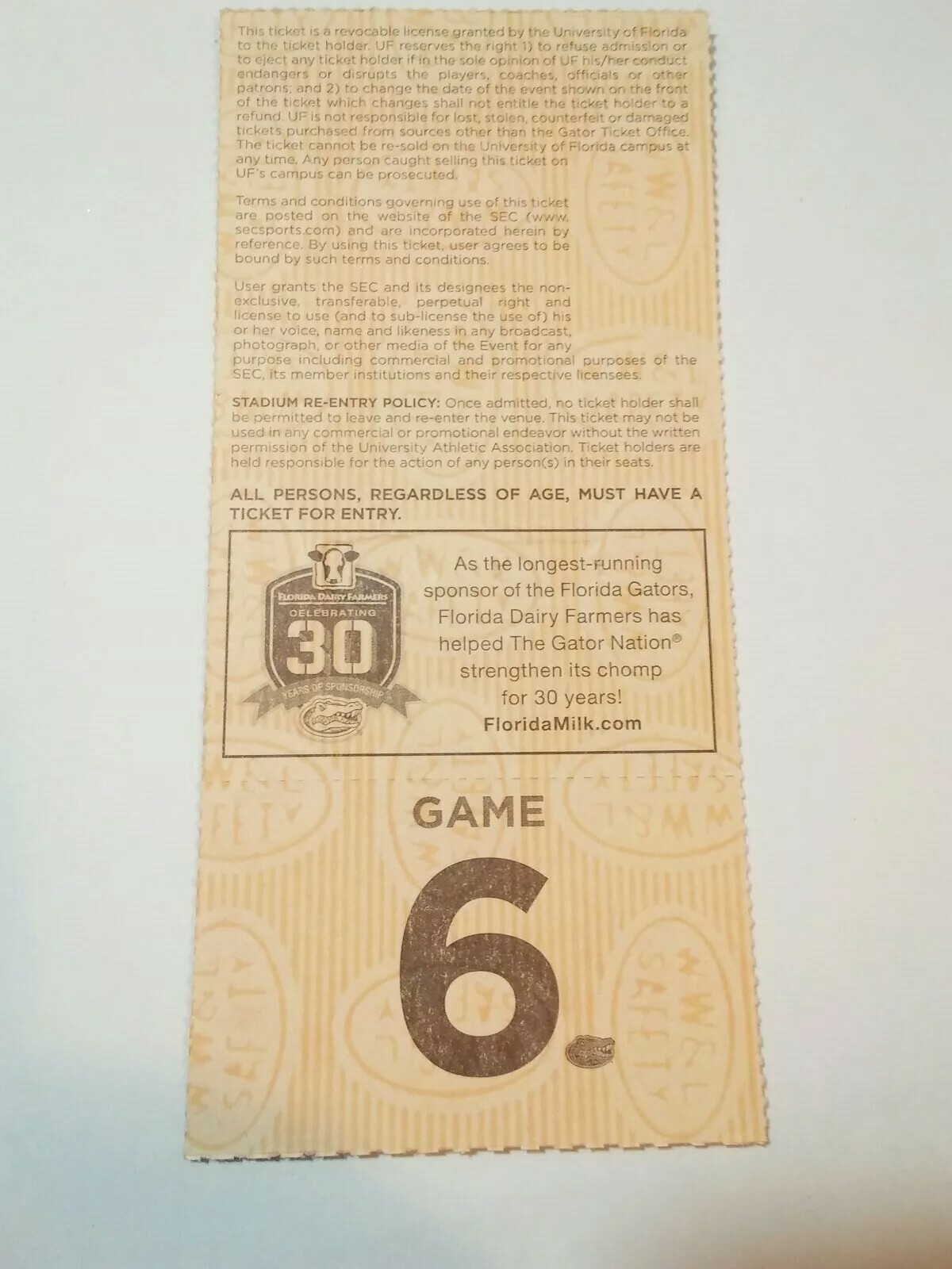 2015 Florida Gators Florida Atlantic Football Ticket Stub | eBay