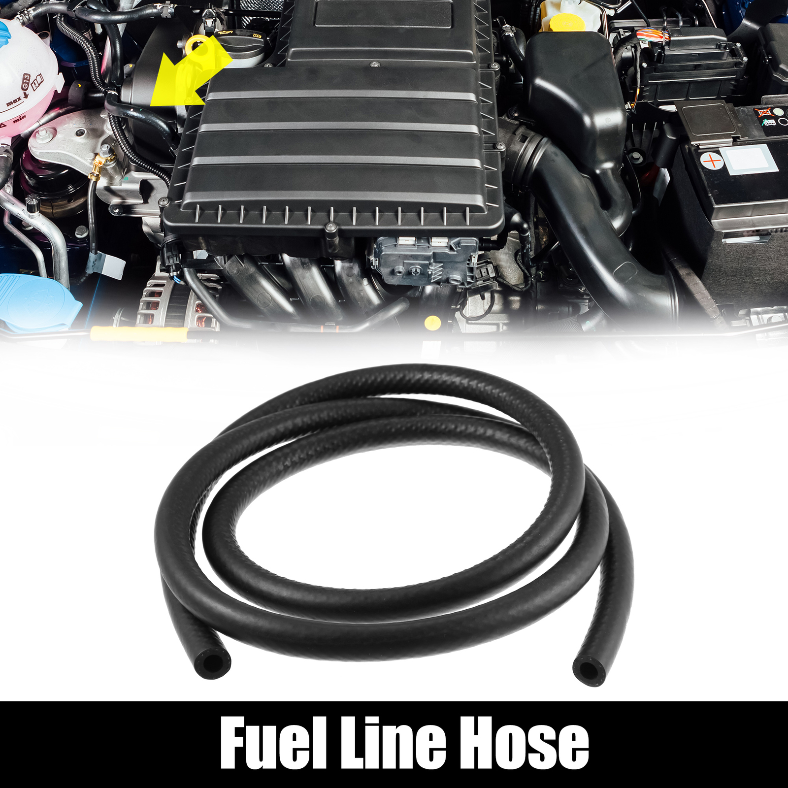 5/16" 5 FT Car Fuel Hose Rubber Fuel Hose Line for Fuel System Oils ...