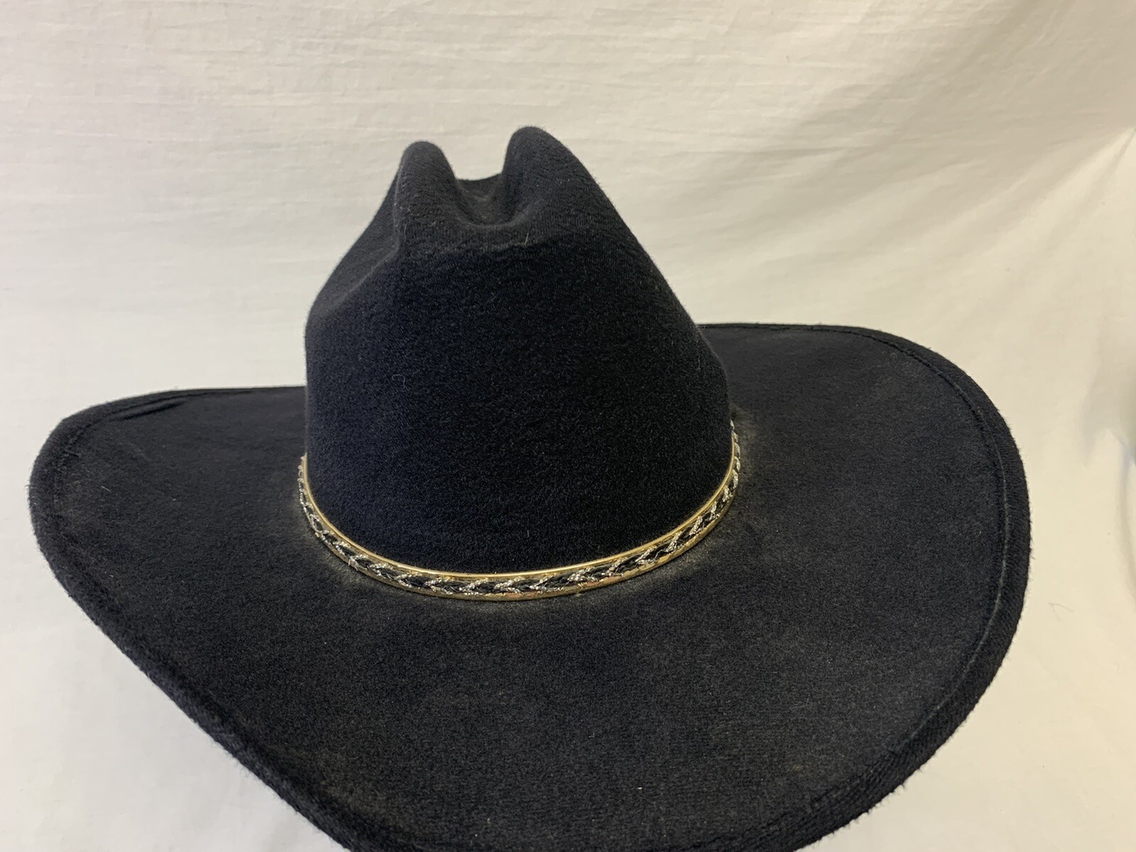 Vintage Turner Hat Western Black Cowboy Hat Wool Siz… - Gem