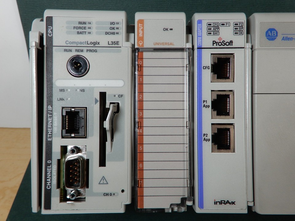 Allen-Bradly Compact Logix PLC Rack L35E Prosoft Network 1769 Inputs ...
